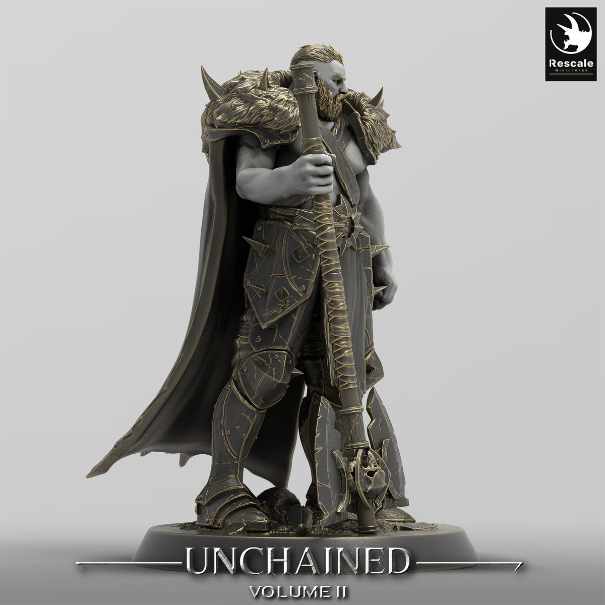 Barbarian Human / Goliath, Ranger,Fighter, with Big Axe, DnD Unpainted ...