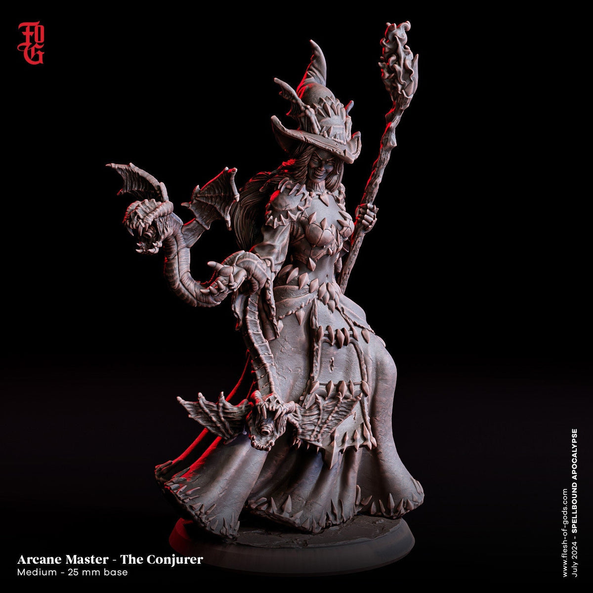 Wizard Conjurer, Warlock, Sorcerer | 28mm, 32mm,54mm, 75mm,100mm Scale ...