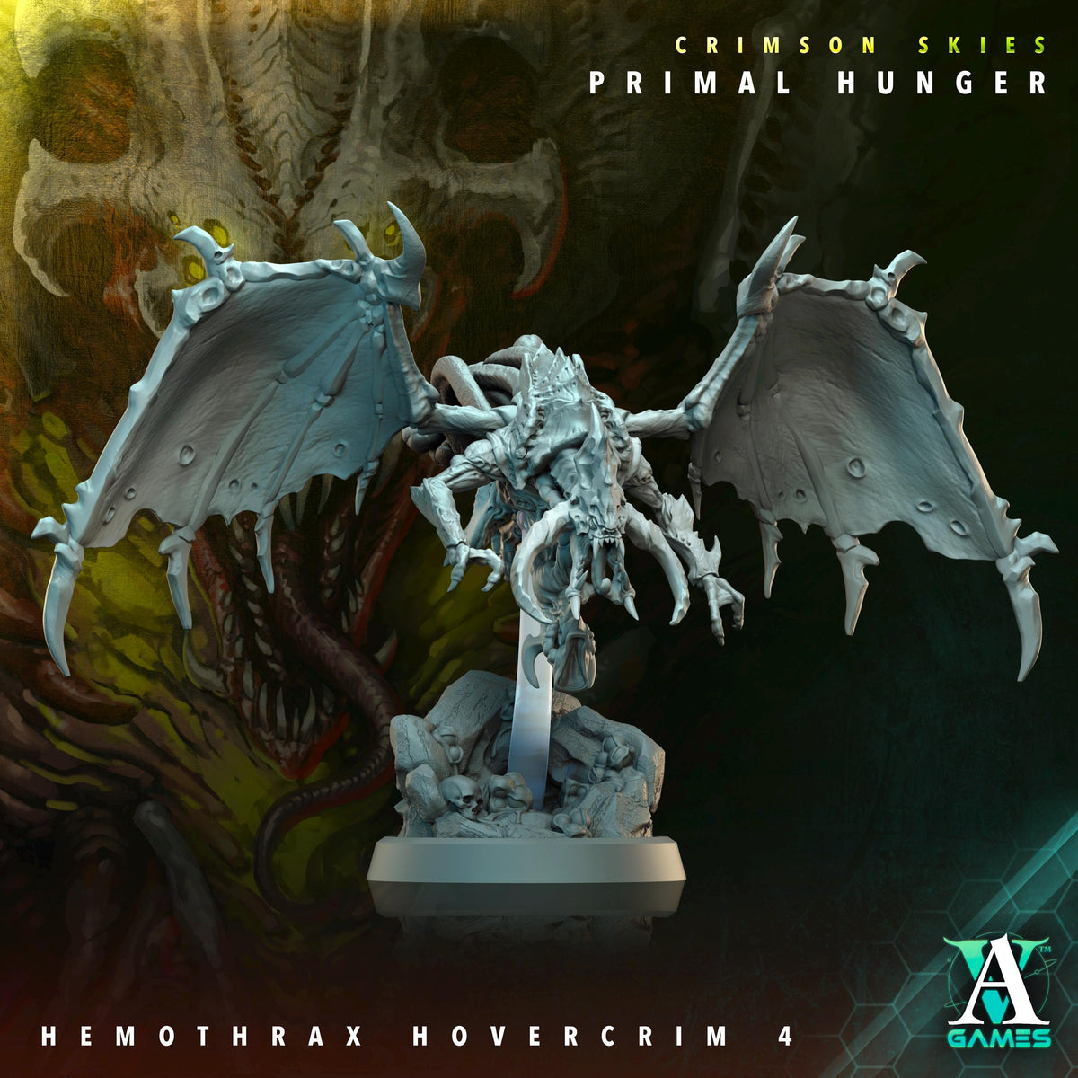 Sci-Fi Flying Insectoid Hemothrax Hovercrim Miniature | 25mm, 40mm, 50 ...