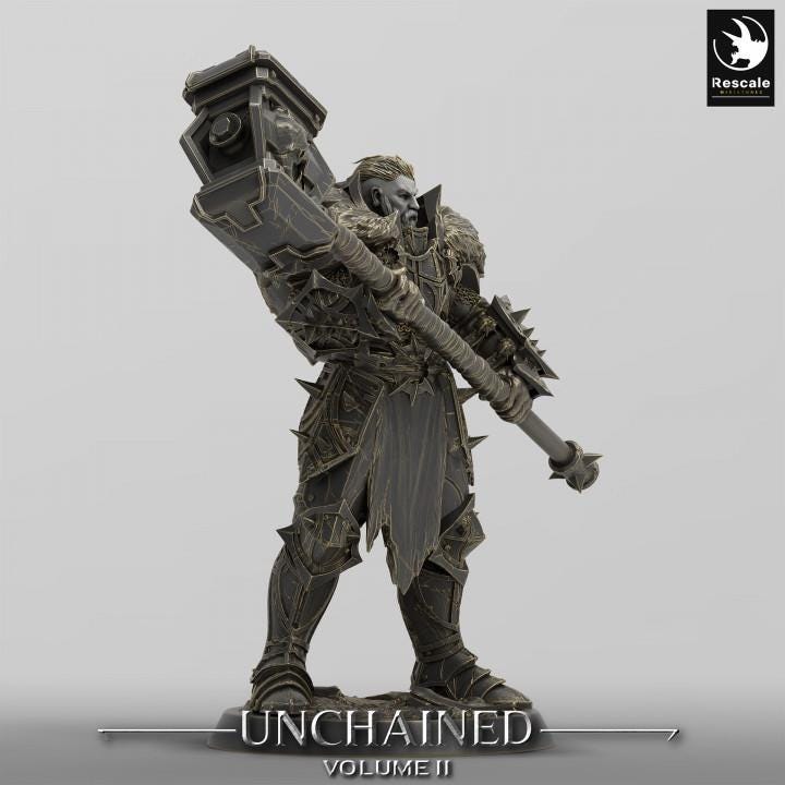 Human Paladin, Fighter Battlemaster with Maul PC / NPC, DnD 5e Gift Un ...