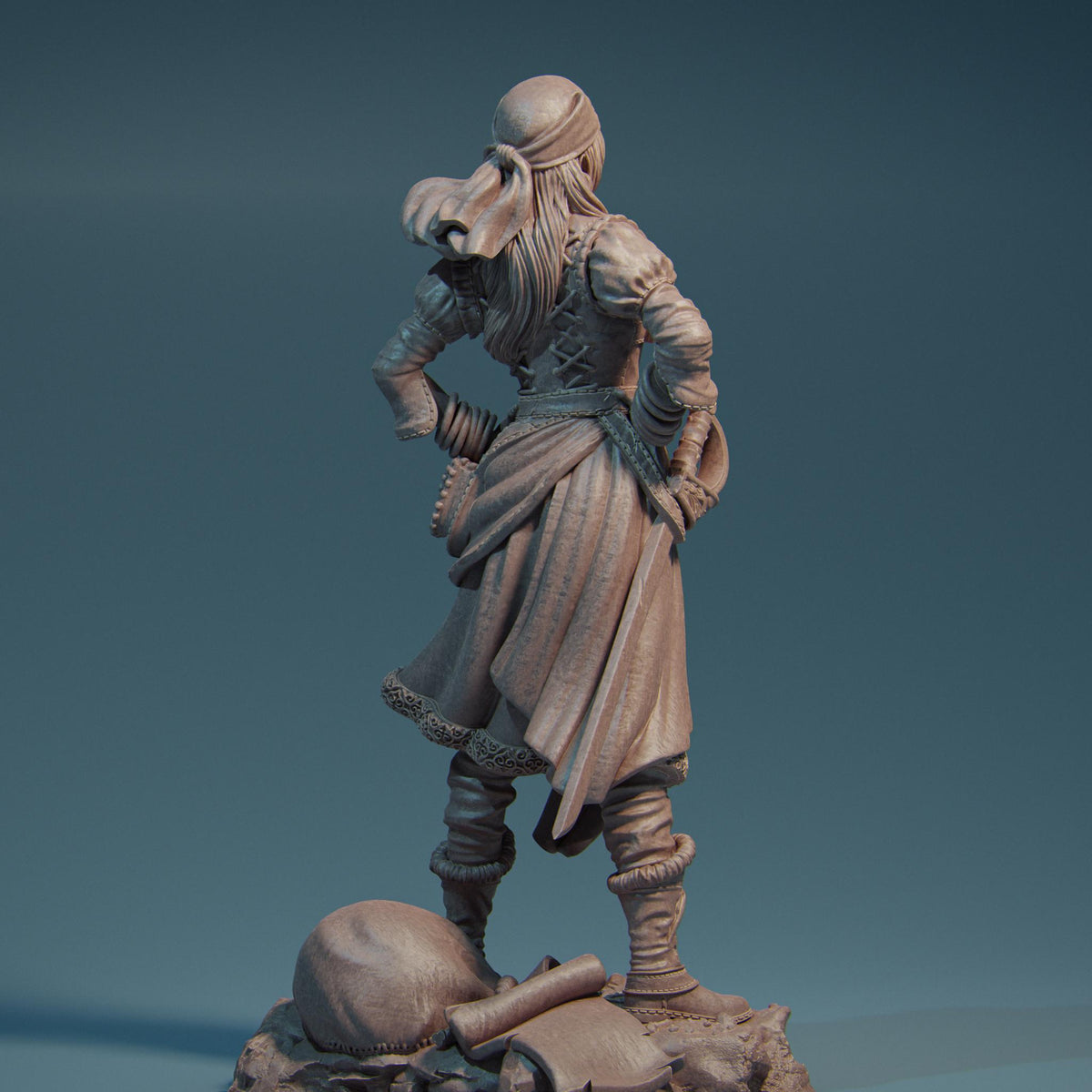 Female Rogue Swashbuckler Pirate PC / NPC Unpainted Miniature | 28mm,3 ...