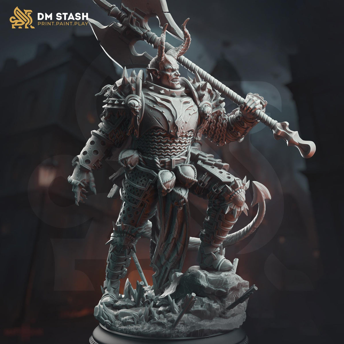 Tiefling Paladin, Fighter Battlemaster | D&D 5e Unpainted Miniature ...