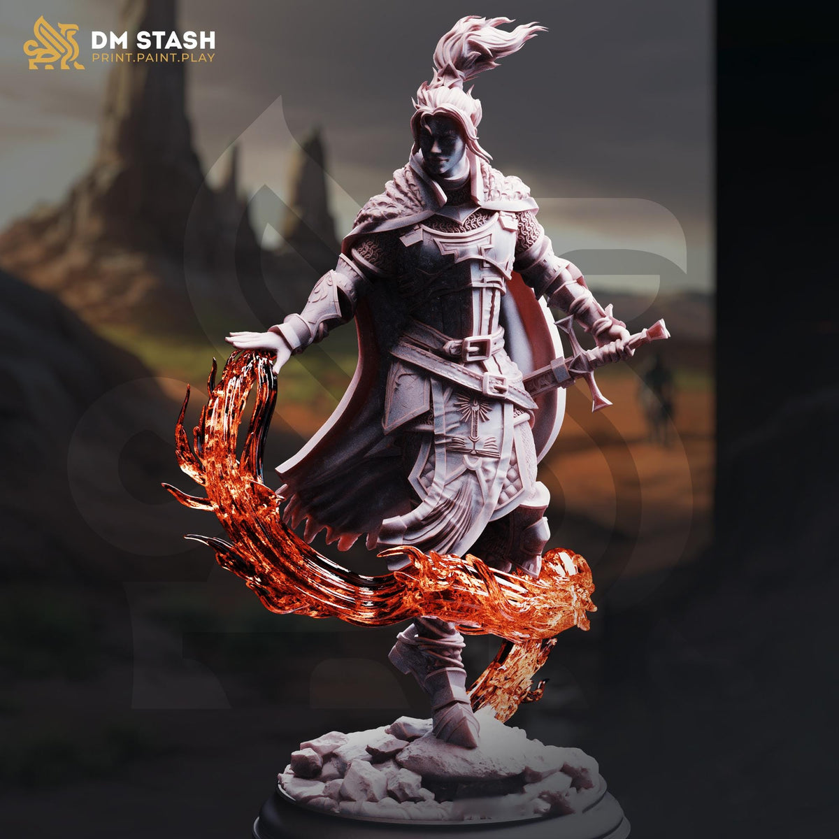 Human Male Eldritch Knight Fighter Warlock | 5 Sizes /Scales | Dungeon ...