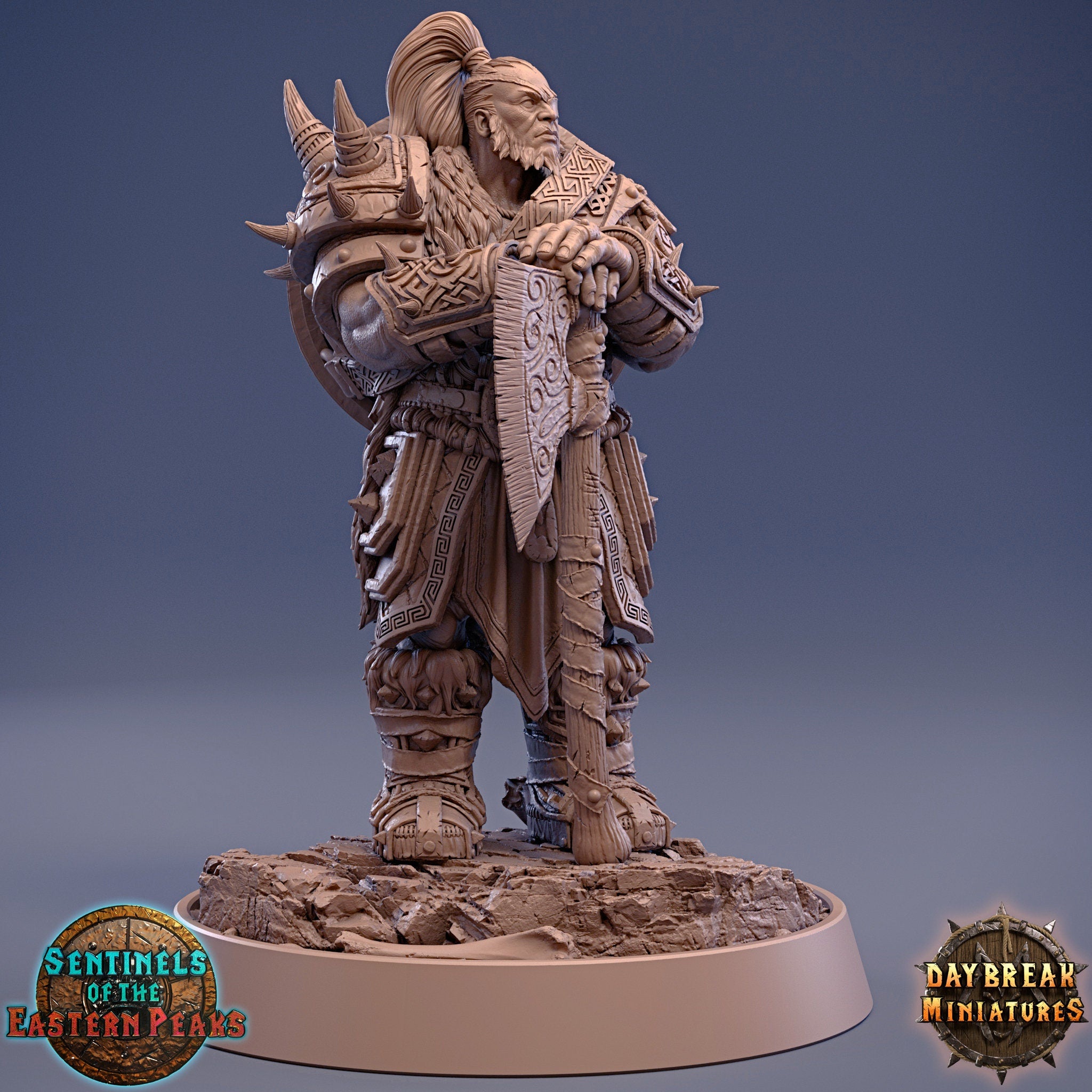 Barbarian Fighter Goliath Human Two-Handed Weapon | 28mm, 32mm, 75mm S ...