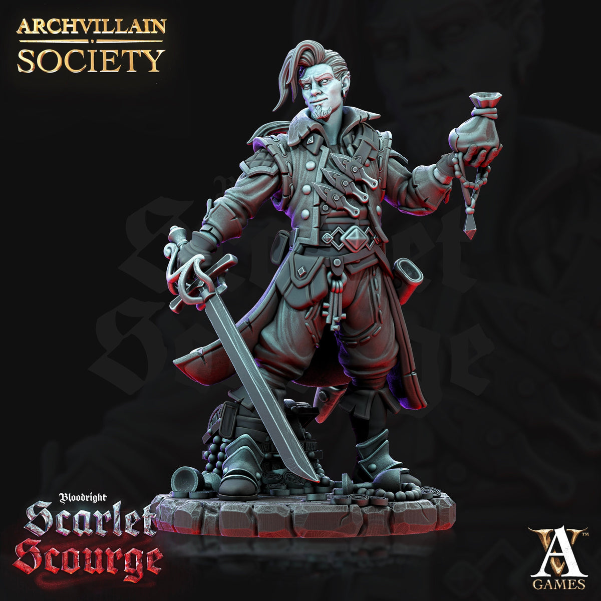Human Male Fighter Rogue Swashbuckler Adventurer PC/NPC | 28mm, 32mm,5 ...