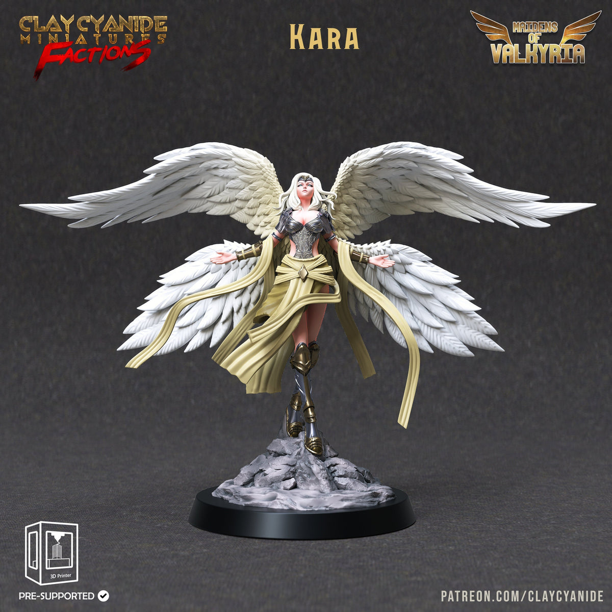 Female Valkyrie Angel Celestial Paladin of Vengeance | 28mm, 32mm, 75m ...