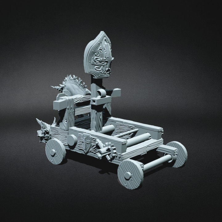 Large Functional Catapult (2 versions) miniature Prop | 28mm, 32mm Sca ...