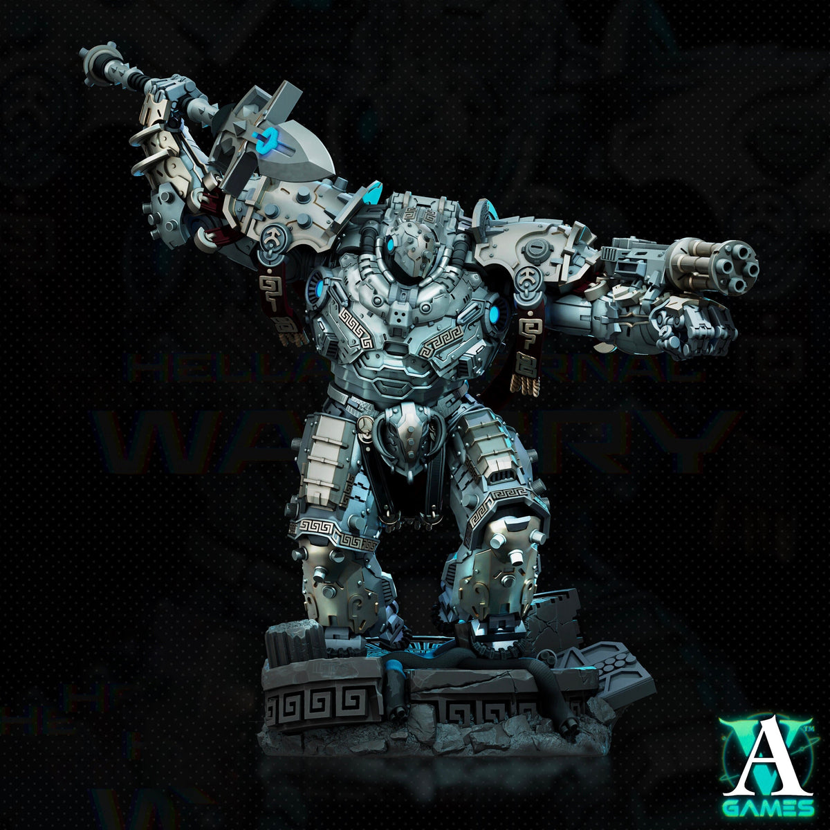 Sci-Fi Heavy Terminator Battle Mech Knight Miniature | 32mm, 40mm, 50m ...
