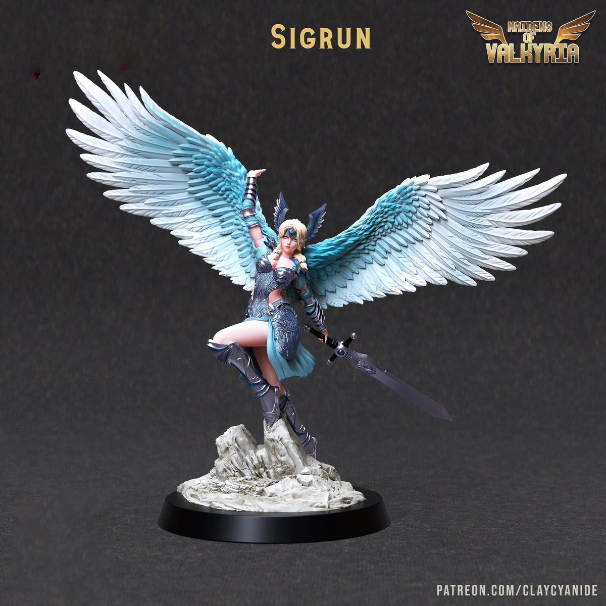 Female Valkyrie Angel Celestial Paladin Vengeance | 28mm, 32mm,54mm,75 ...